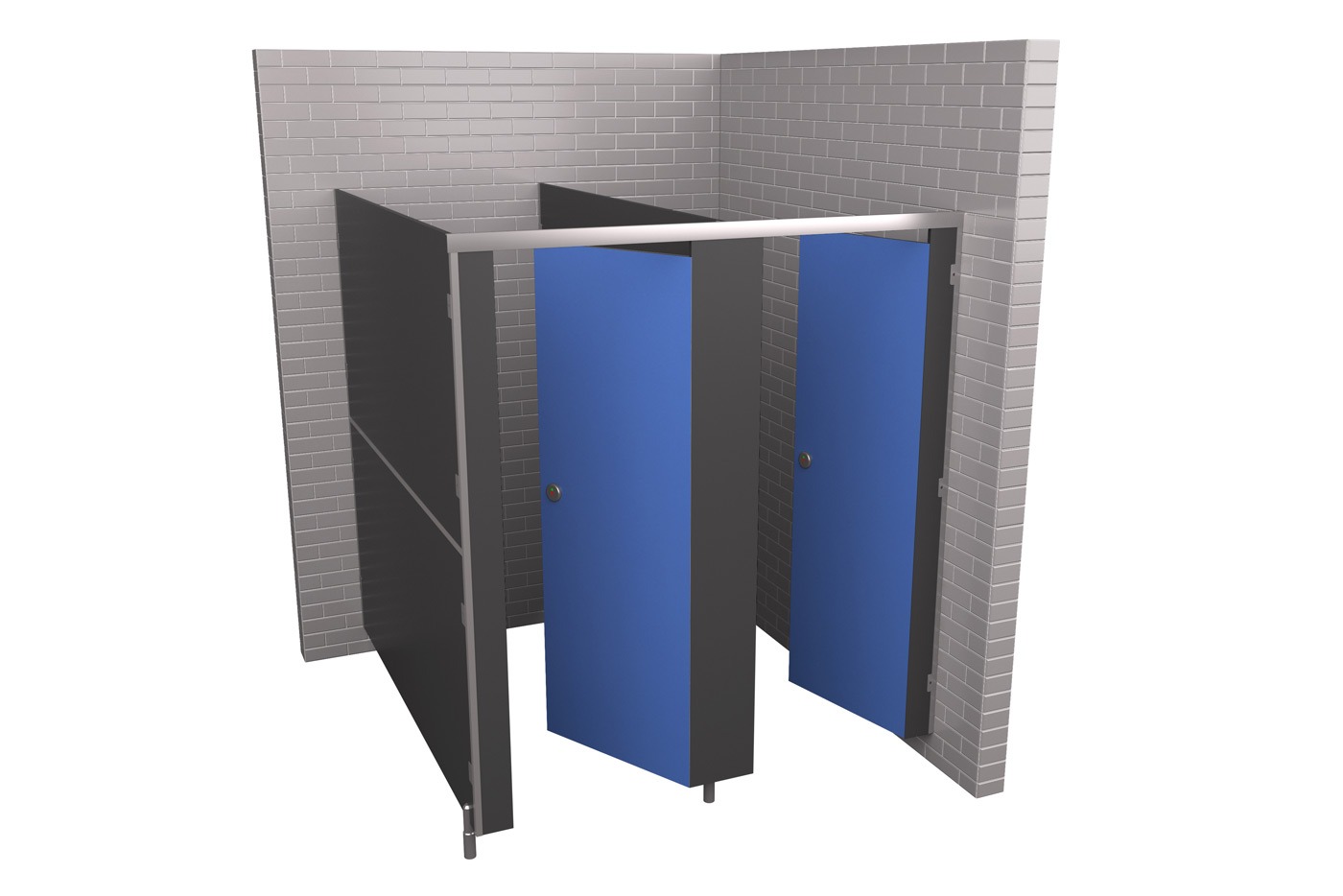 Double Changing Room Cubicle Set - Toilet Cubicle Warehouse