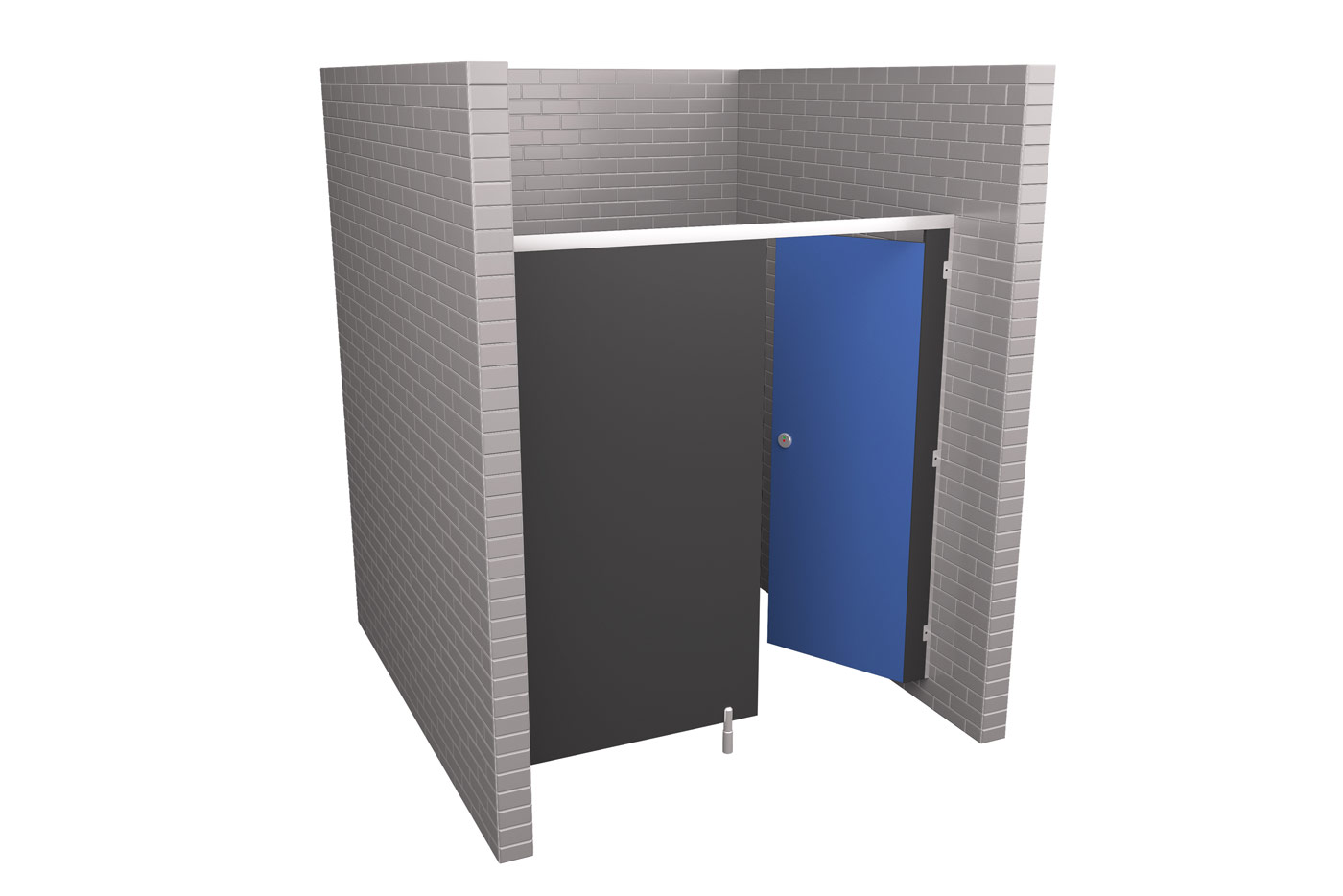 Single Changing Room Cubicle Set - Toilet Cubicle Warehouse